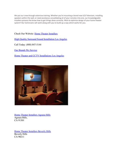 Home theater installers | PDF Home theater installers | PDF