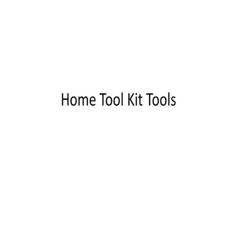 Home tool kit tools | PPT