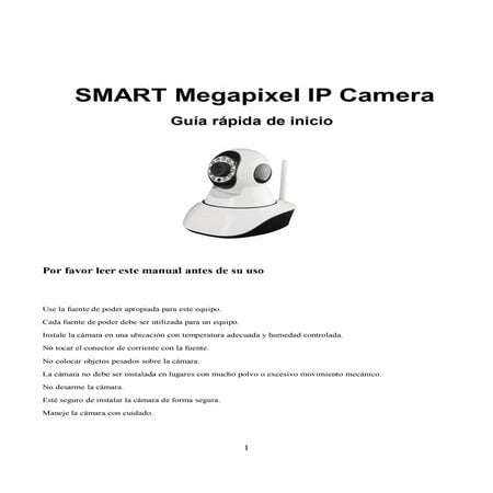 Home use megapixel ip camera quick start guide | PDF
