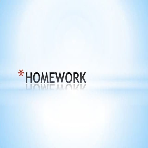 Homework | PPT