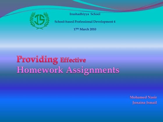 Presentation on home work | PPT