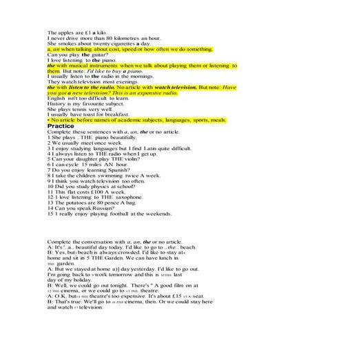 Some, any, no exercises | PDF