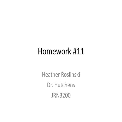 Homework #11 | PPT