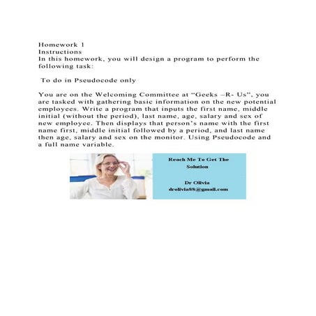 Homework 1Instructions In this homework, you will design a pr.docx