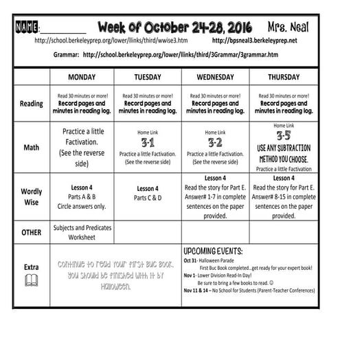 Homework Oct 24 | PPT