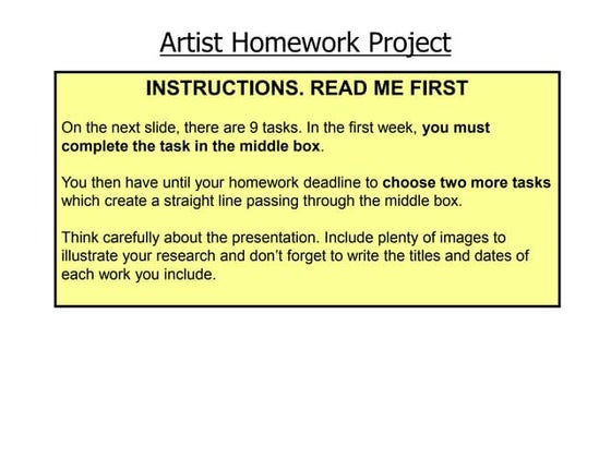 Homework 3 artist research | PPT