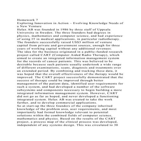 Homework 7Exploring Innovation in Action – Evolving Knowledge Ne.docx