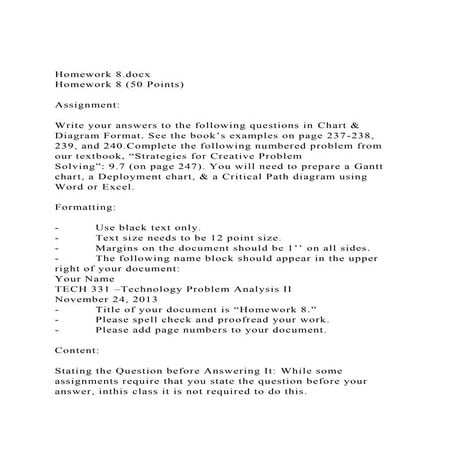 Homework 8.docxHomework 8 (50 Points)AssignmentWrite .docx | Web Development | Internet