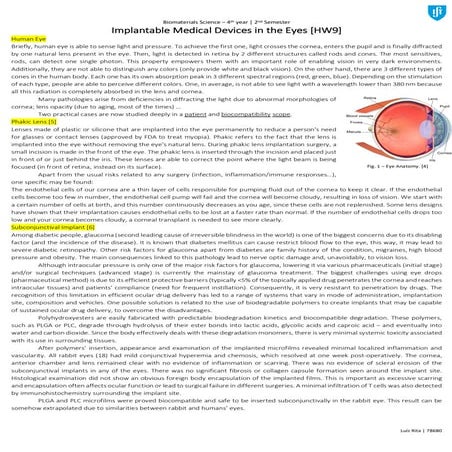 Implantable Medical Devices in the Eyes | PDF
