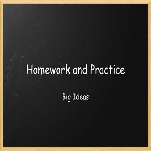 Homework and practice | PPT