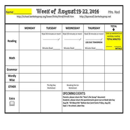 Homework first week | PPT