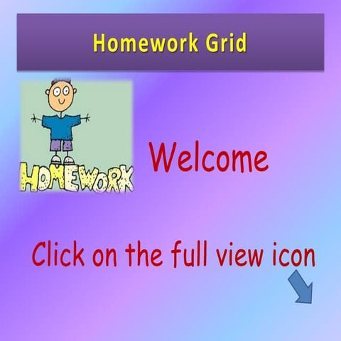 Homework grid | PPT