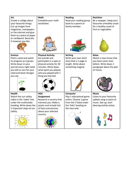 Homework grid | PPT