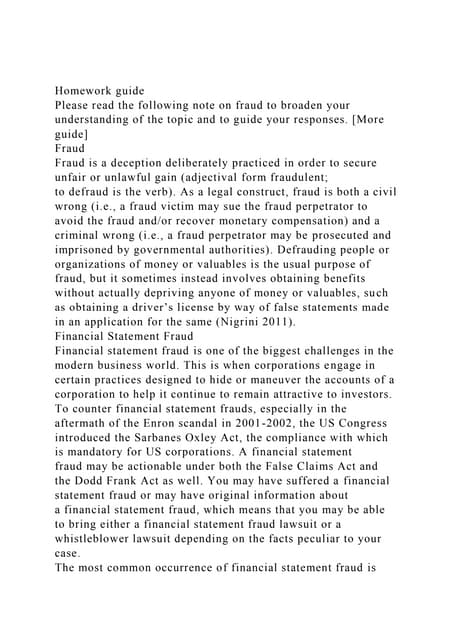 PRESENTATION ON FINANCIAL STATEMENT FRAUDS | PPT