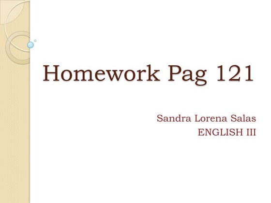 Homework pag 121 | PPTX