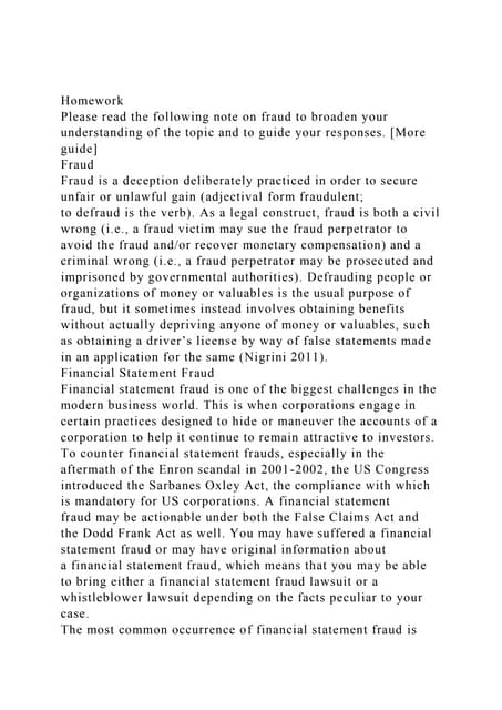 PRESENTATION ON FINANCIAL STATEMENT FRAUDS | PPTX