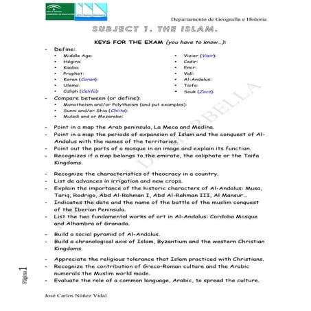 Homeworks 1 THE ISLAM | PDF