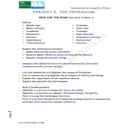 Homeworks 2 THE FEUDALISM | PDF