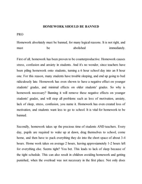 Homework argument.ppt 2 | PPT