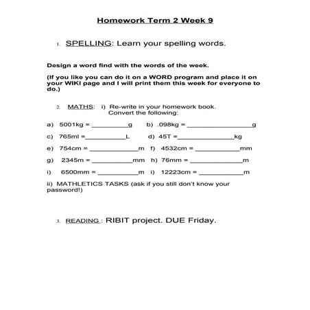 Homework Week 9 | DOC