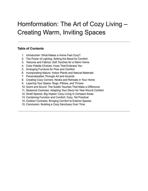 Homformation Official presentations