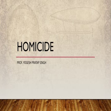 Homicide and culpable homicide, case law | PPTX
