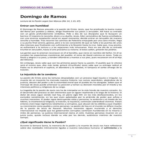 Homilia domingo de ramos - B | PDF | Christianity | Religion & Spirituality