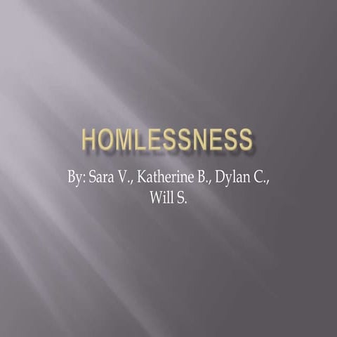 Homlessness | PPTX