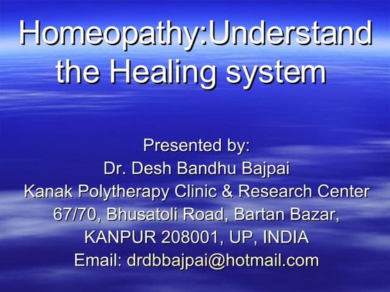 Homeopathy | PPTX | Herbs and Supplements | Alternative Medicine