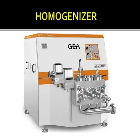 Homogenizer - Homogenization of milk | PPTX | Chemistry | Science