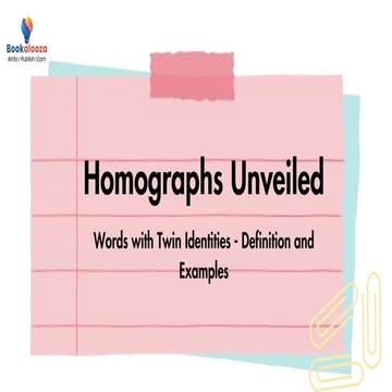 Twinning Meanings: Homographs Unveiled with Definitions and Examples ...