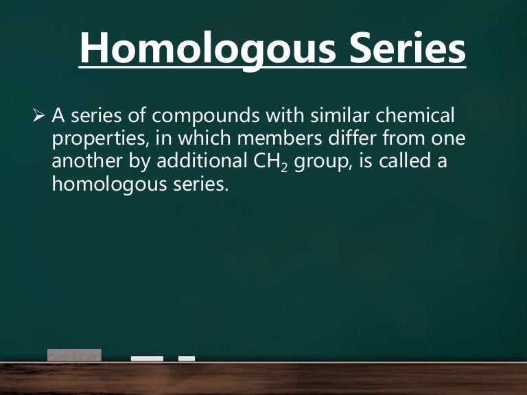 Homologous series