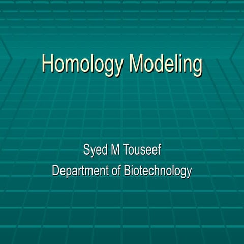 Homology modeling | PPT