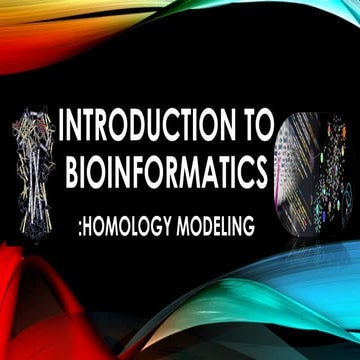 Homology Modeling Pptx Pdf