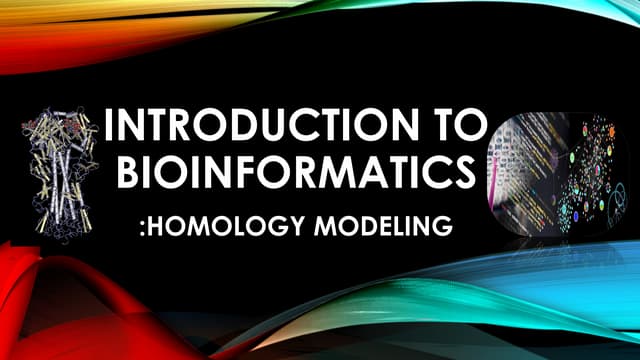 Homology Modeling Pptx Pdf