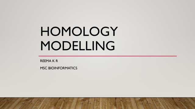 Homology modelling | PPTX