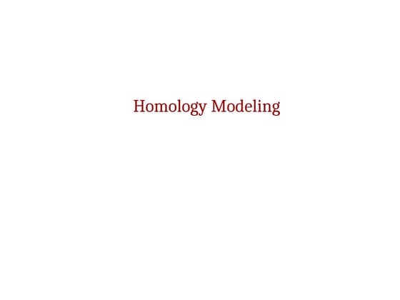 Homology modelling | PPTX