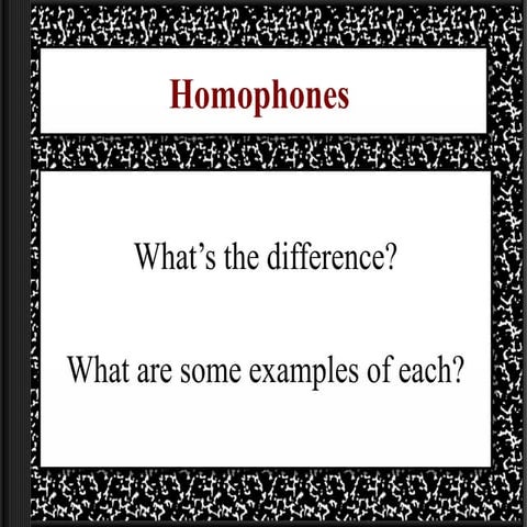 Homophone | PPT