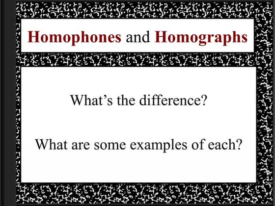 Homophone | PPT