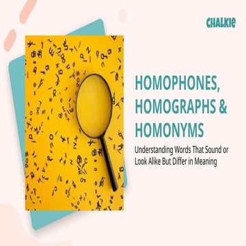 Grammar- Homographs, Homophones and homonyms | PPTX