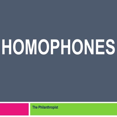 Homophones ppt | PPT