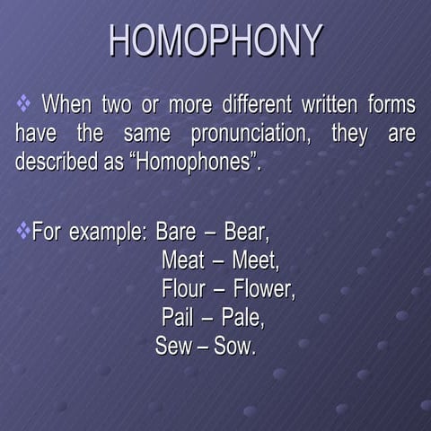 Homophony By Asif | PPT