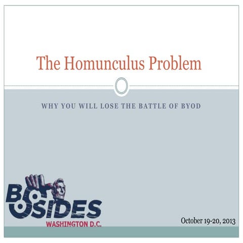 The Homunculus Problem: Why You Will Lose the Battle of BYOD | PPTX ...