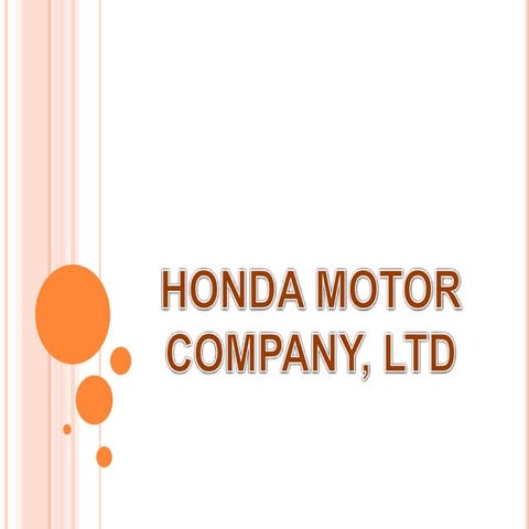 Honda company overview and history | PPTX