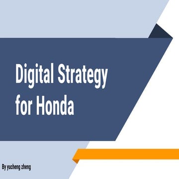 Honda digital strategy | PPT | Free Download