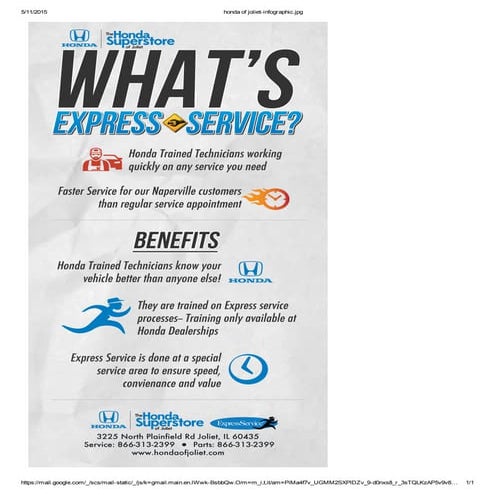 What is Express Service at Honda of Joliet? | PDF