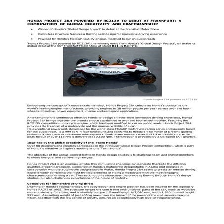 Honda project 2&4 press release | DOCX