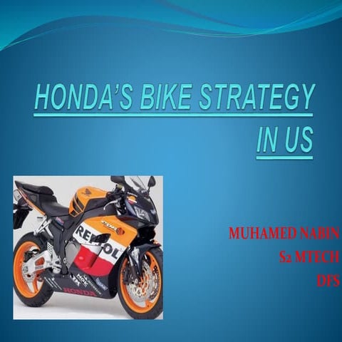 Honda’s strategy | PPTX