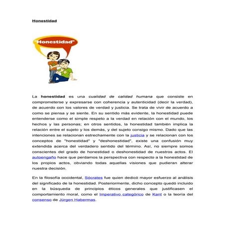 Honestidad | ODP