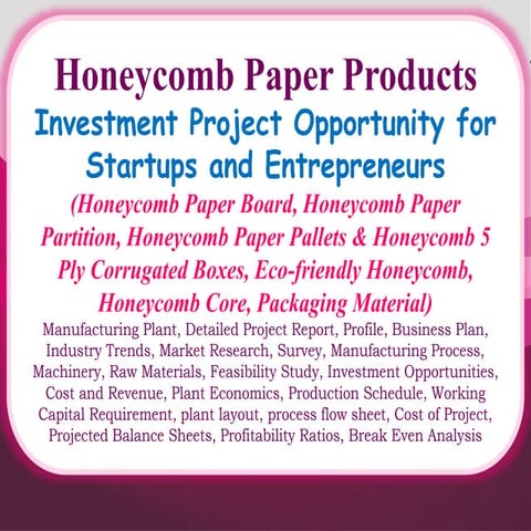 Honeycomb Paper Products: Investment Project Opportunity for Startups ...